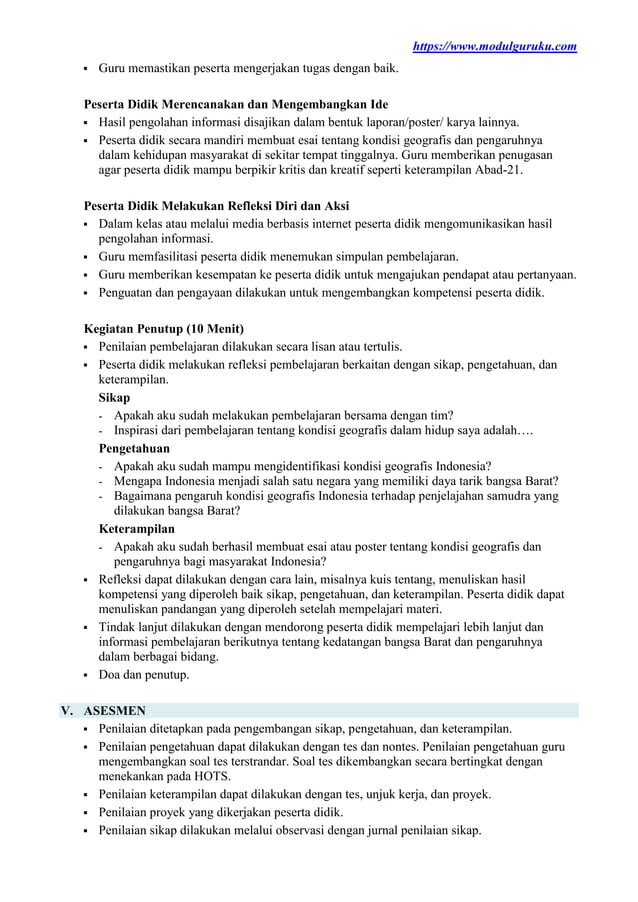 Modul Ajar IPS Kelas 8 SMP Fase D | DOCX
