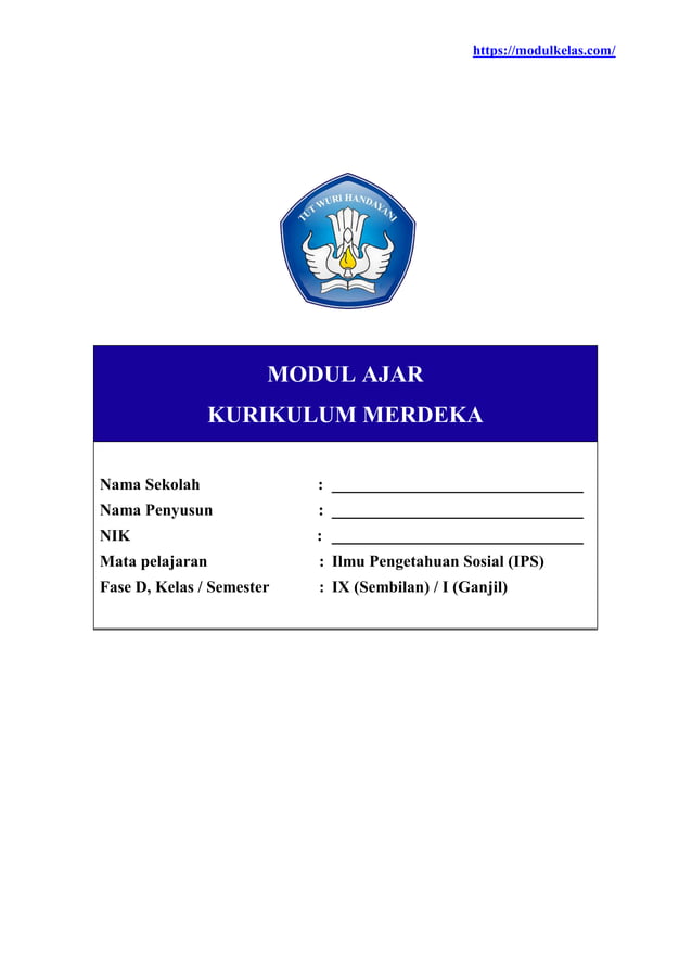 Modul Ajar IPS Kelas 9 Fase D Kurikulum Merdeka | PDF