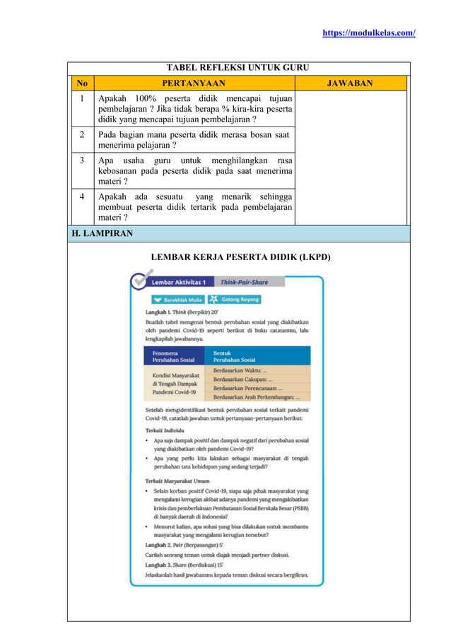Modul Ajar IPS Kelas 9 Fase D Kurikulum Merdeka | PDF