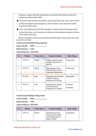 Modul Ajar IPS SMP KELAS 7 KURIKULUM MERDEKA | DOCX