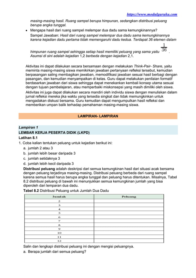 Modul Ajar Kelas 10 Matematika Fase E Kurikulum Merdeka | PDF