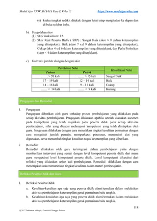 Modul Ajar Kelas 10 PJOK Fase E Kurikulum Merdeka | PDF