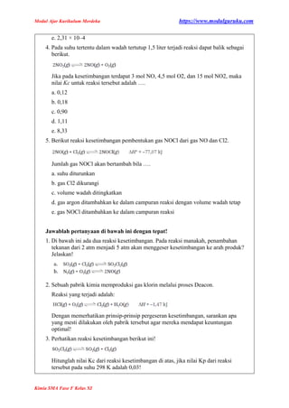 Modul Ajar Kelas 11 Kimia Fase F Kurikulum Merdeka | PDF