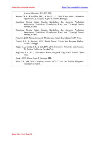 Modul Ajar Kelas 11 Kimia Fase F Kurikulum Merdeka | PDF