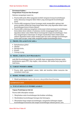 Modul Ajar Kelas 11 Kimia Fase F Kurikulum Merdeka | PDF