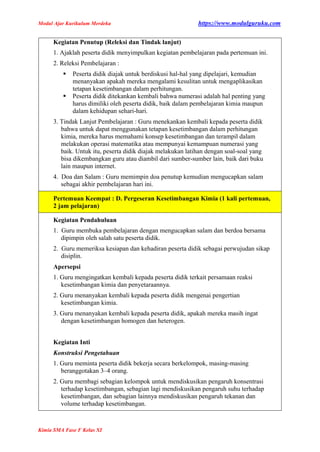 Modul Ajar Kelas 11 Kimia Fase F Kurikulum Merdeka | PDF