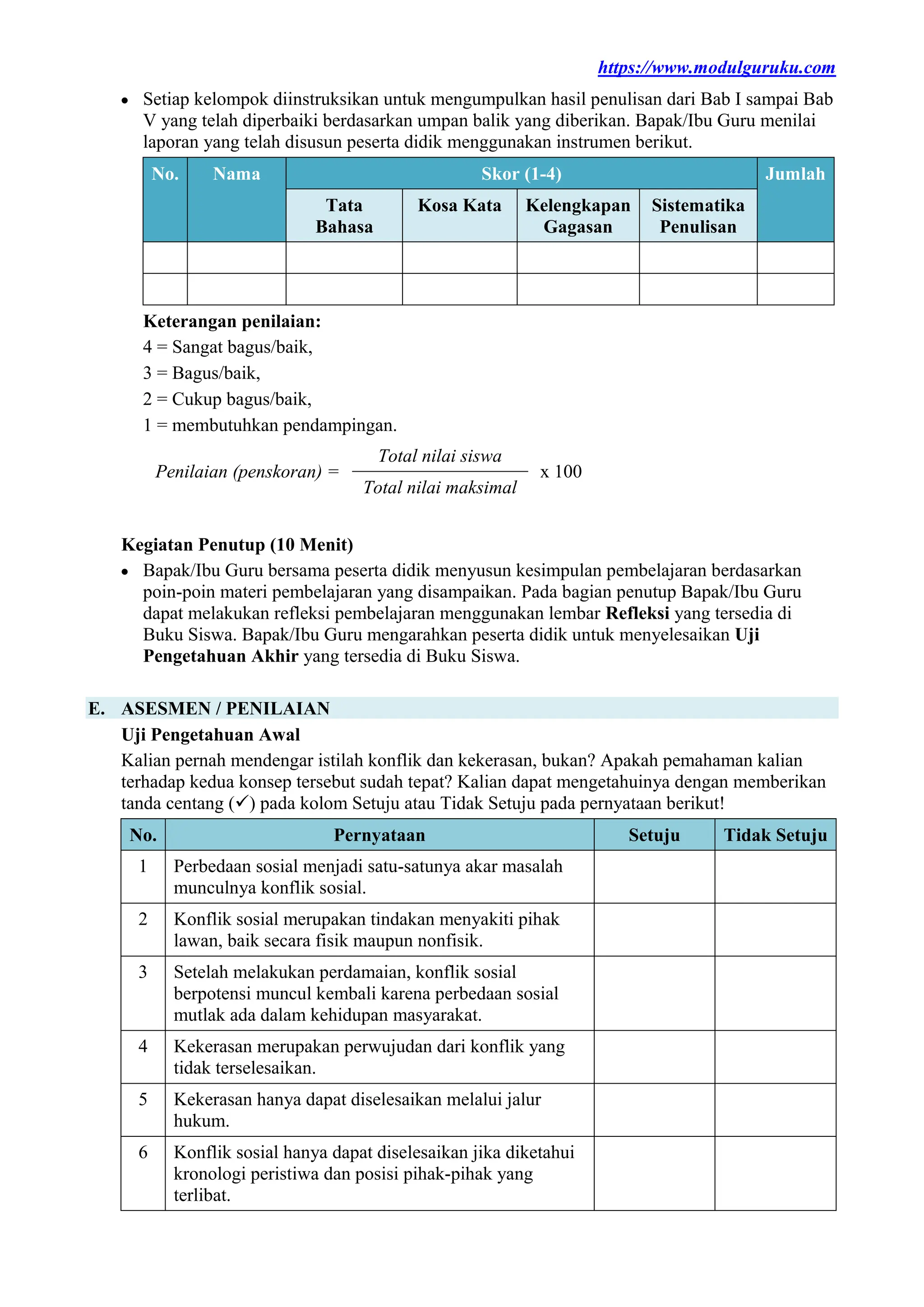 Modul Ajar Kelas 11 Sosiologi Fase F Kurikulum Merdeka | PDF