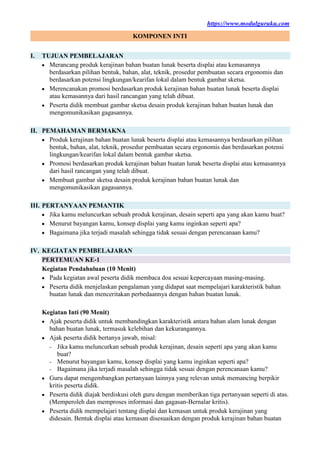 Modul Ajar Kelas 7 SMP Fase D Prakarya Kerajinan Unit 3 | DOCX