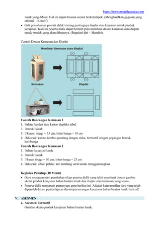Modul Ajar Kelas 7 SMP Fase D Prakarya Kerajinan Unit 3 | DOCX