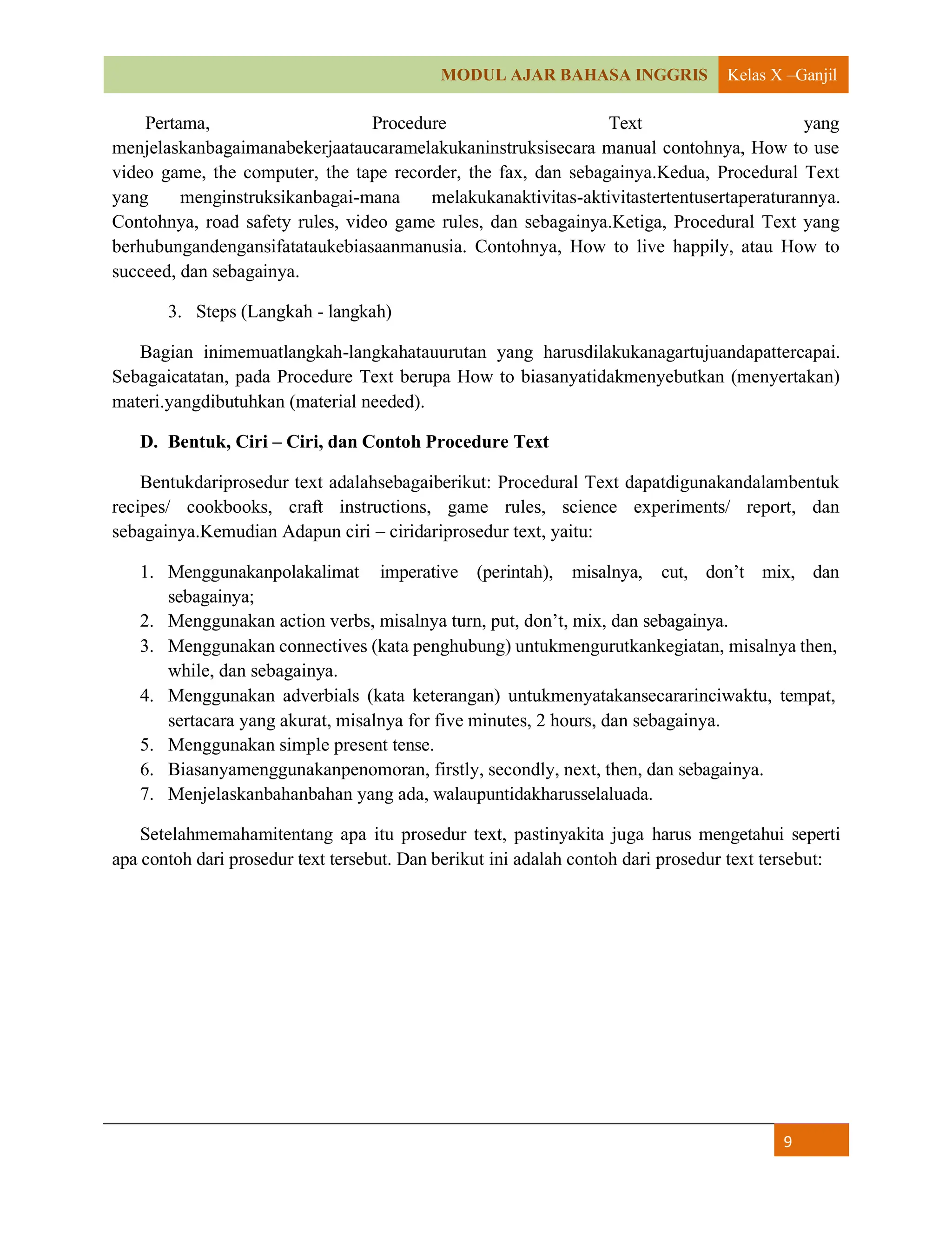 modul ajar kelas x bahasa inggris 24/254 | PDF