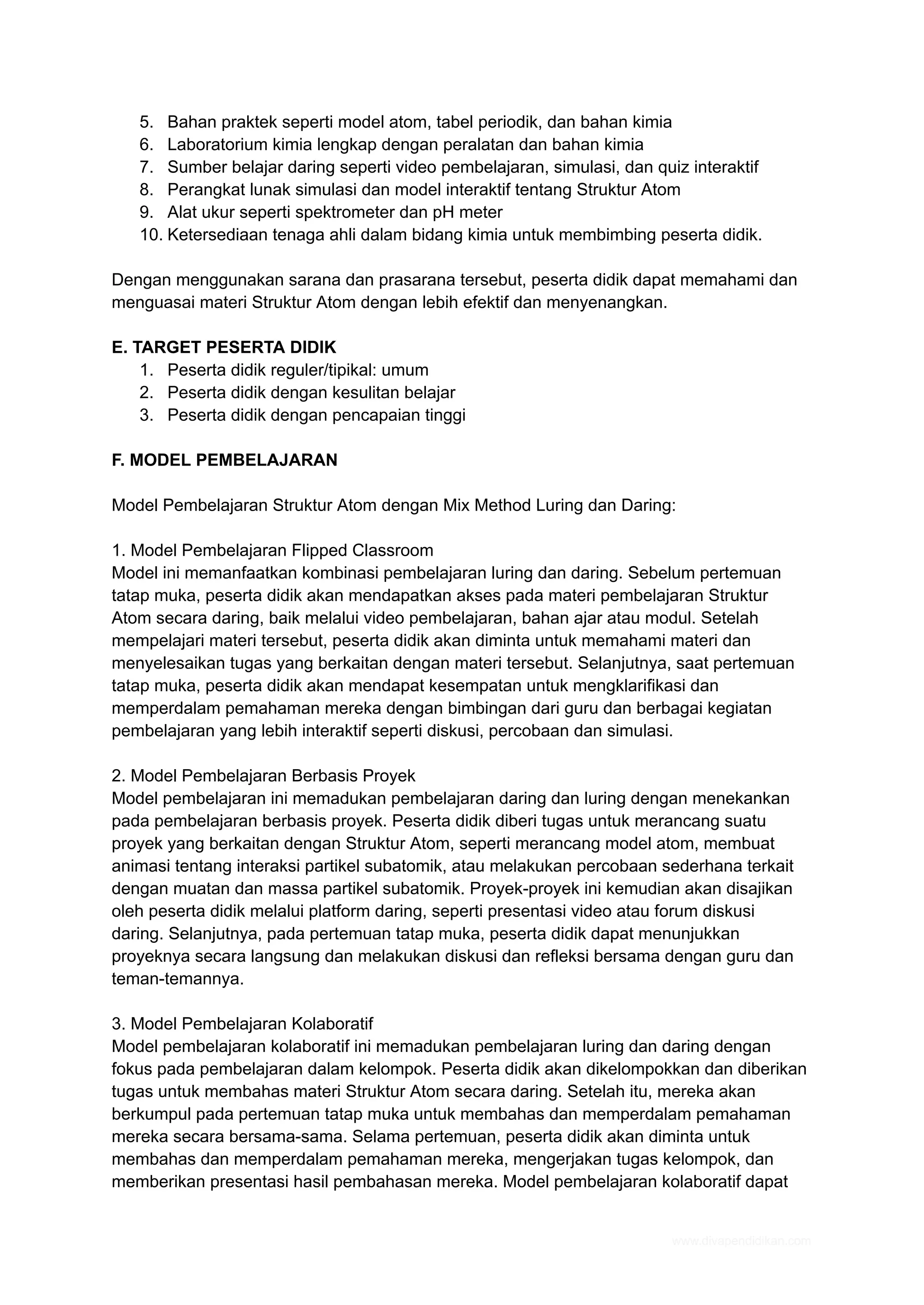 Modul Ajar Kimia XI Pertemuan ke-1 Struktur Atom | PDF