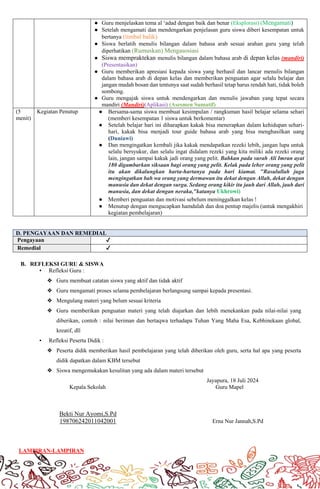 modul ajar al 'adad kelas 6 minggu 1, 2, dan 3 | PDF