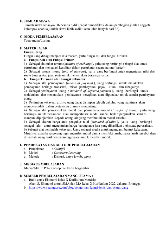 MODUL AJAR KUMER.pdf PERANGKAT PEMBELAJARAN | PDF