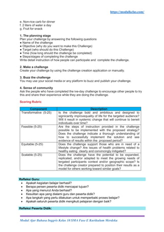 Modul Ajar Bahasa Inggris Kelas 10 SMA/MA Fase E Kurikulum Merdeka | PDF