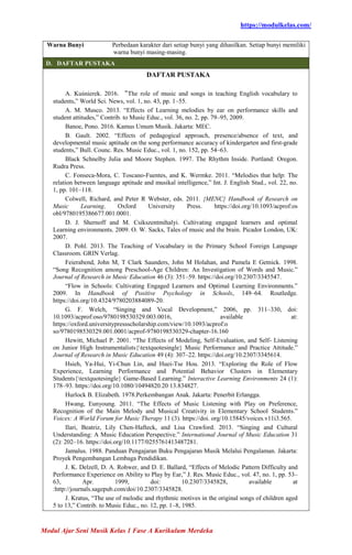 Modul Ajar Seni Musik Kelas 1 SD/MI Fase A Kurikulum Merdeka | PDF