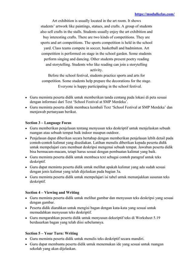 Modul Ajar Bahasa Inggris Kelas 7 SMP/MTs Fase D Kurikulum Merdeka | PDF