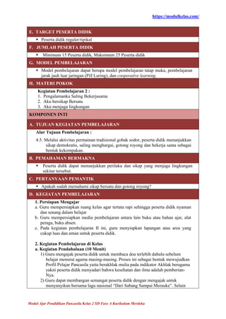 Modul Ajar Pendidikan Pancasila Kelas 2 Fase A Kurikulum Merdeka | PDF