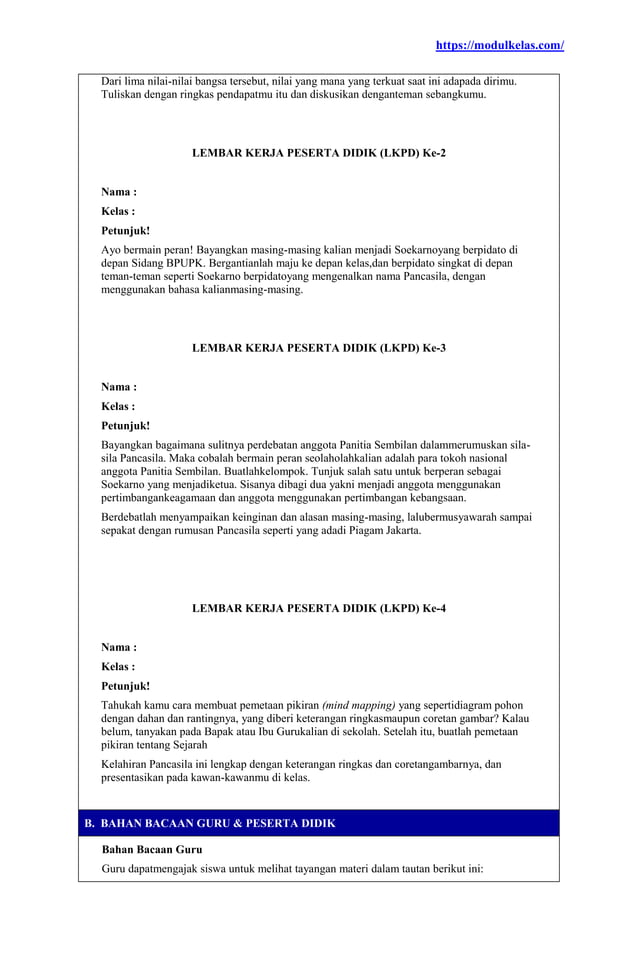 Modul Ajar Pendidikan Pancasila Kelas 7 SMP/MTs Fase D Kurikulum ...