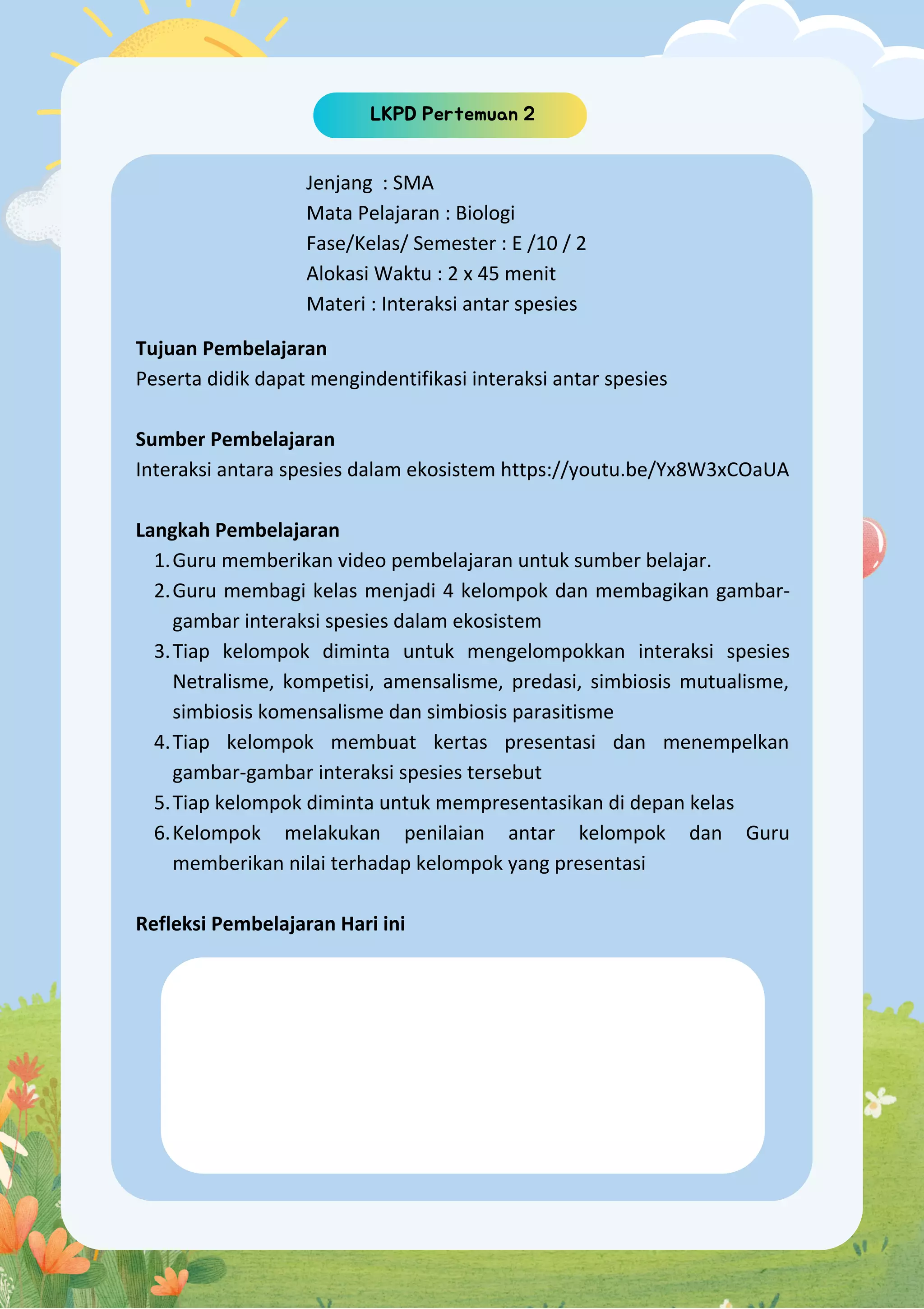 Modul Ajar ekosistem SMA | PDF