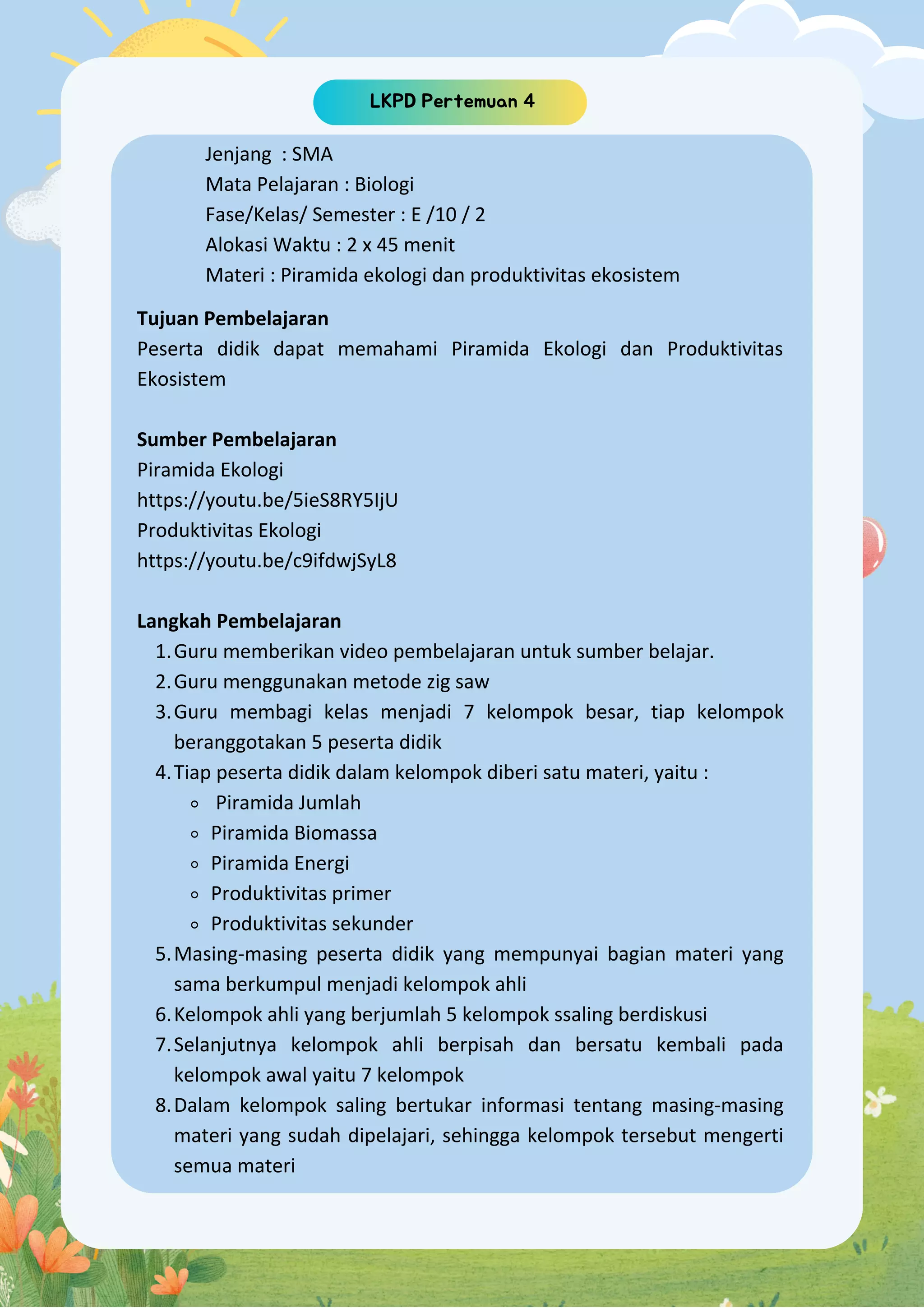 Modul Ajar ekosistem SMA | PDF