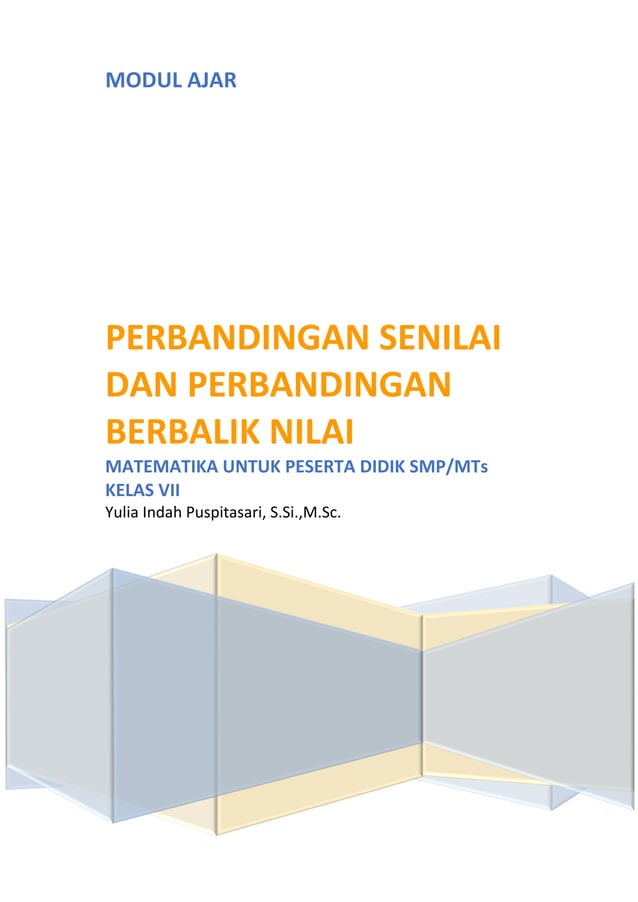 Modul Ajar Matematika - Perbandingan Senilai dan Perbandingan Berbalik Nilai - Fase D.pdf