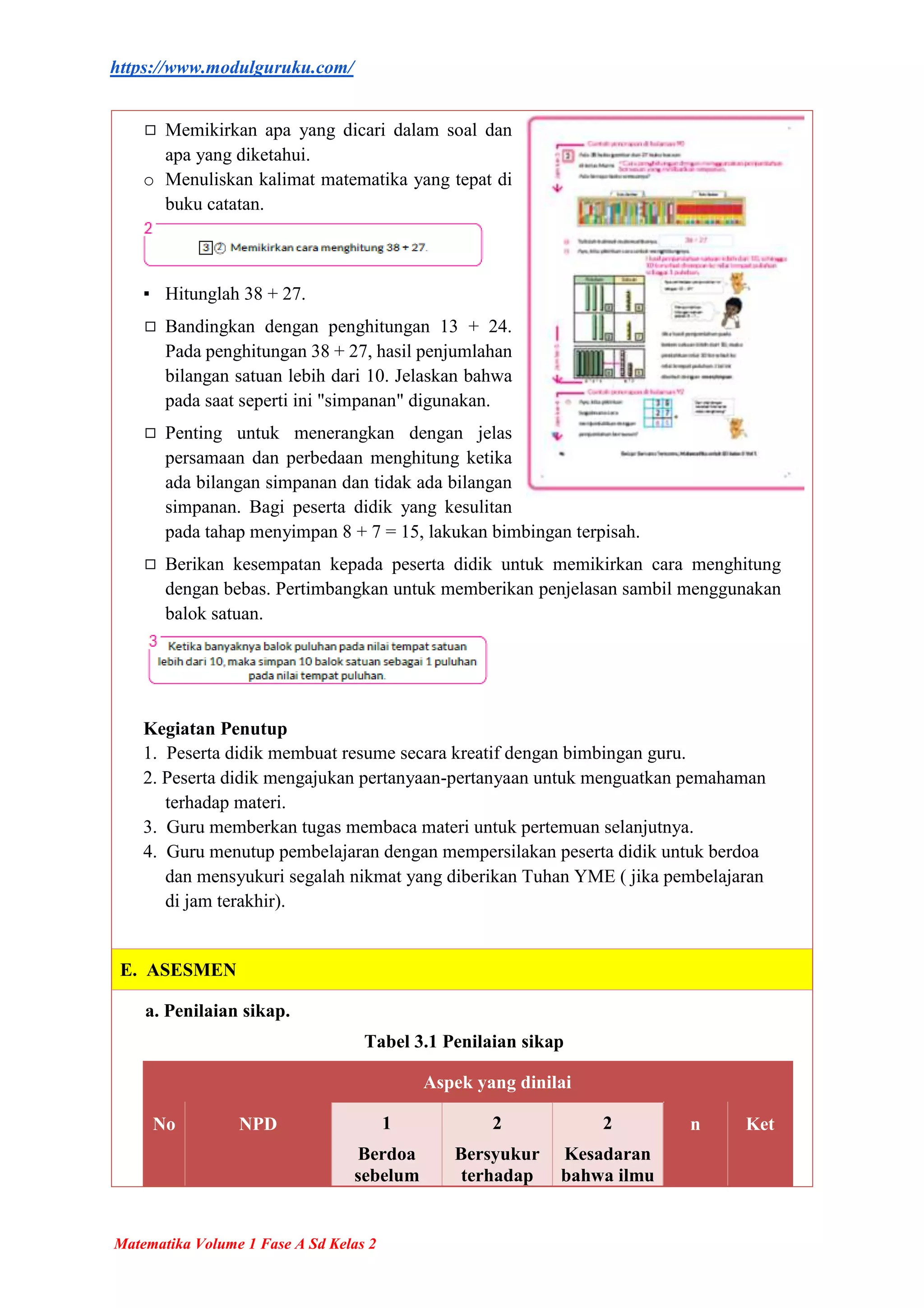 MODUL AJAR MATEMATIKA KELAS 2 BAB 4 KURIKULUM MERDEKA.docx