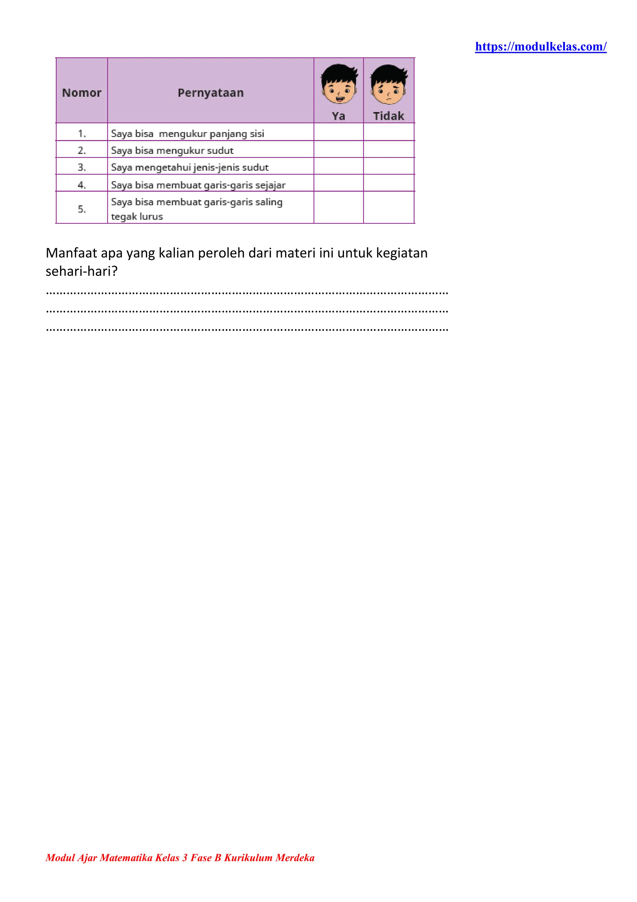 Modul Ajar Matematika Kelas 3 Fase B Kurikulum Merdeka Pdf
