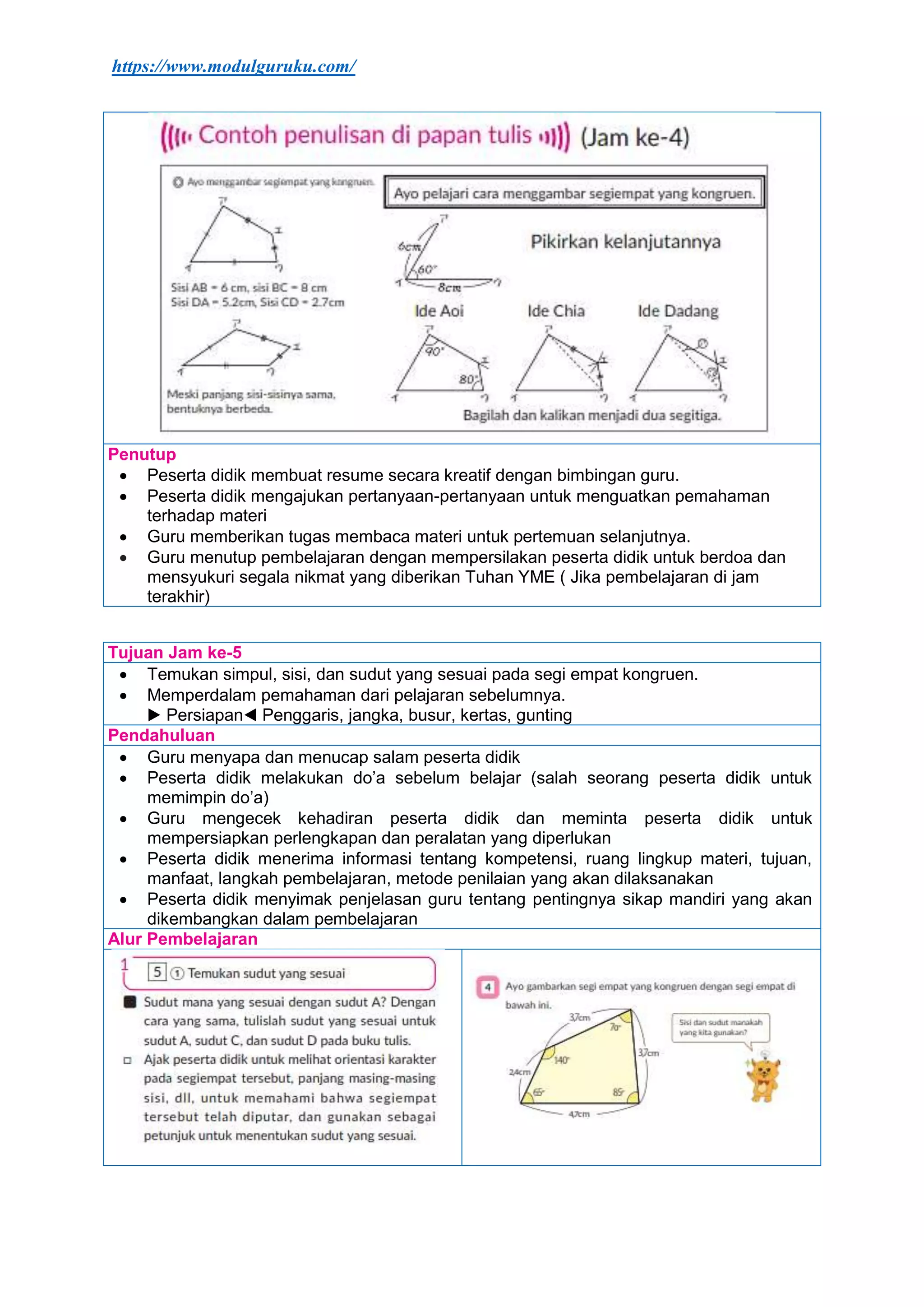 MODUL AJAR MATEMATIKA KELAS 5 BAB 4 KURIKULUM MERDEKA.docx