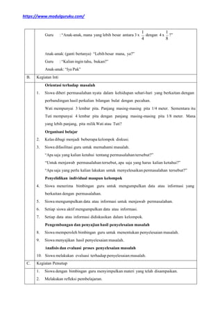 MODUL AJAR MATEMATIKA KELAS 5 FASE C | DOC