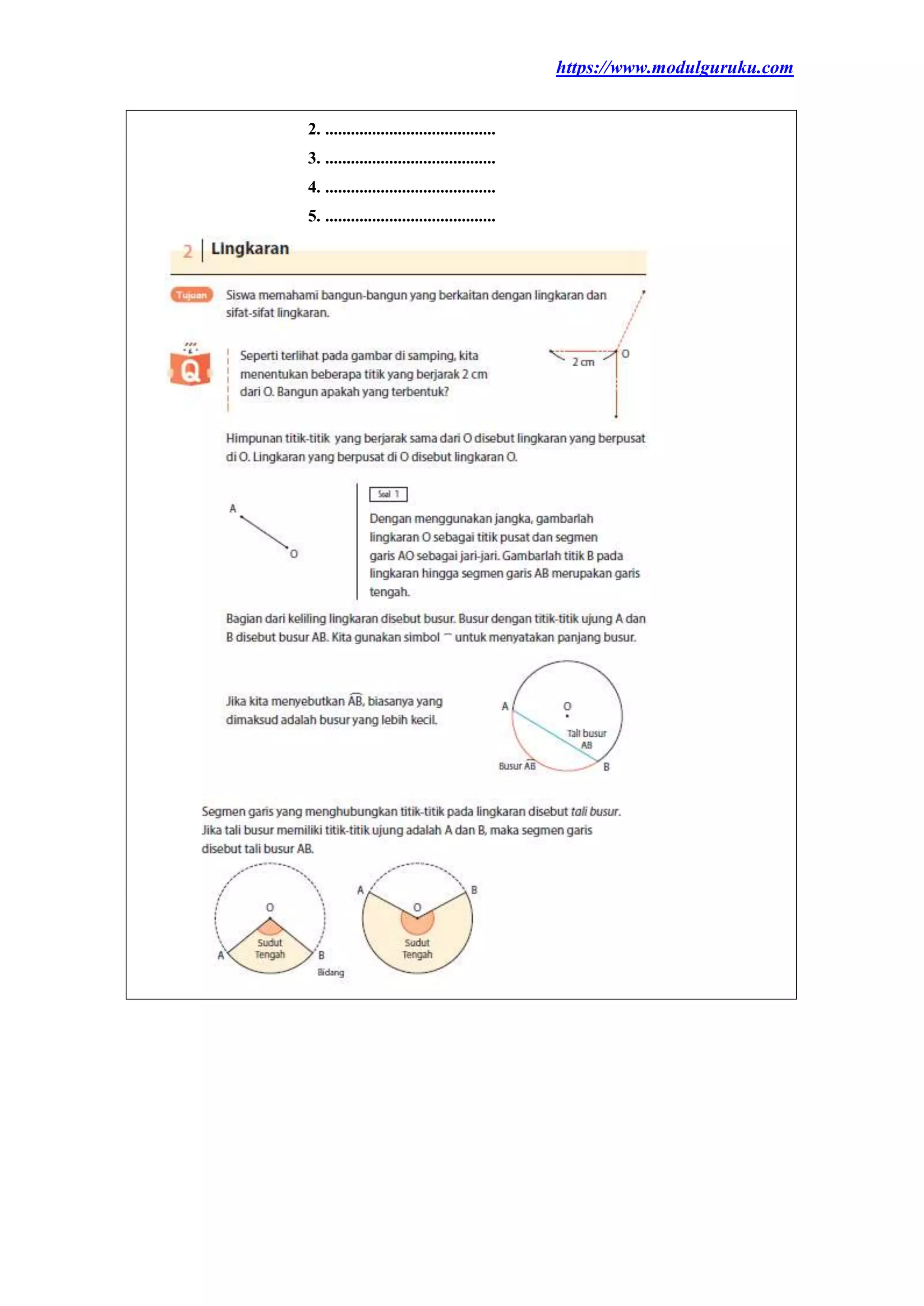 Modul Ajar Matematika Kelas 7 Bab 5 Fase D | DOC