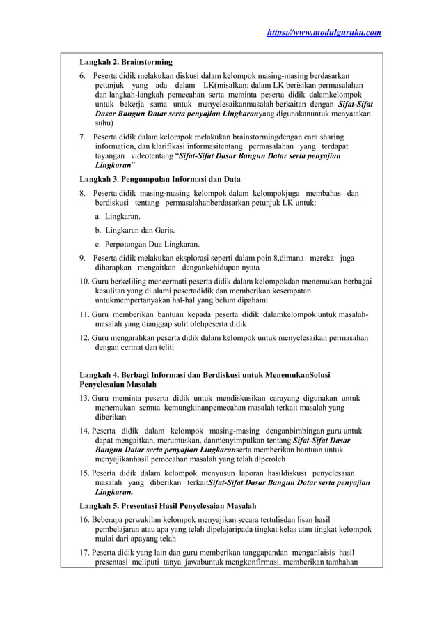 Modul Ajar Matematika Kelas 7 Bab 5 Fase D | DOC