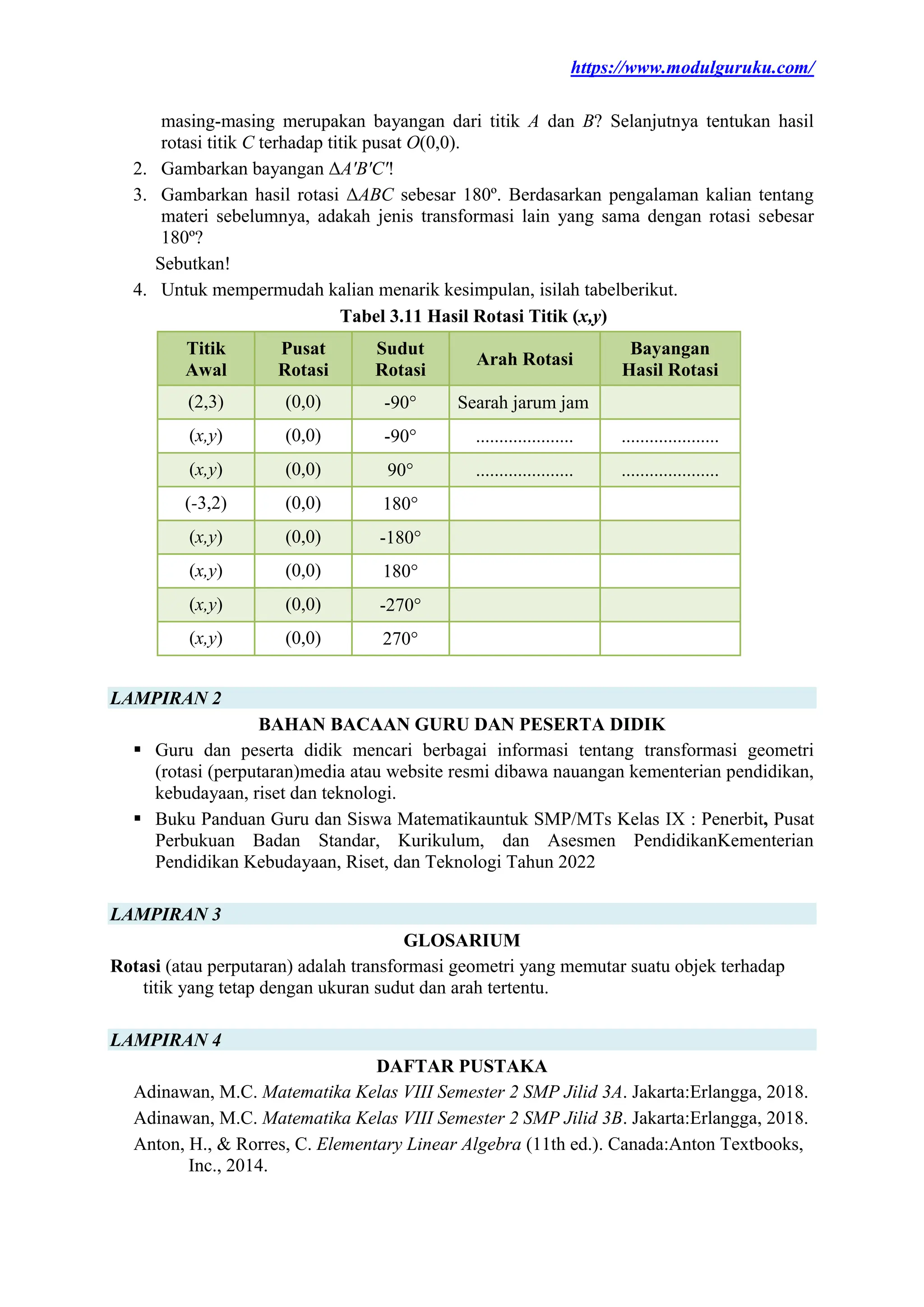 Modul Ajar Matematika Kelas 9 Fase D Kurikulum Merdeka | PDF