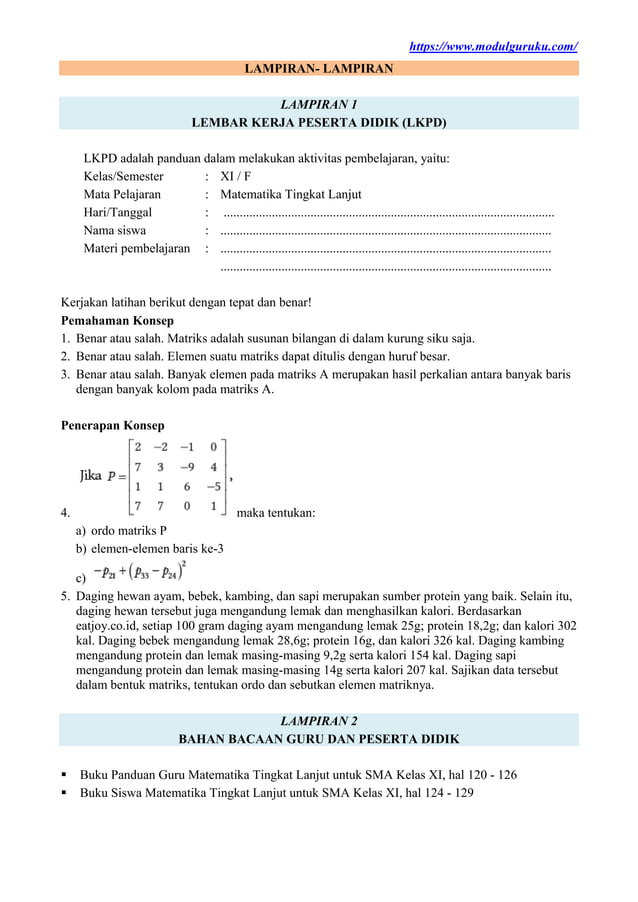 Modul Ajar Matematika Tingkat Lanjut Kelas 11 Fase F Kurikulum Merdeka ...
