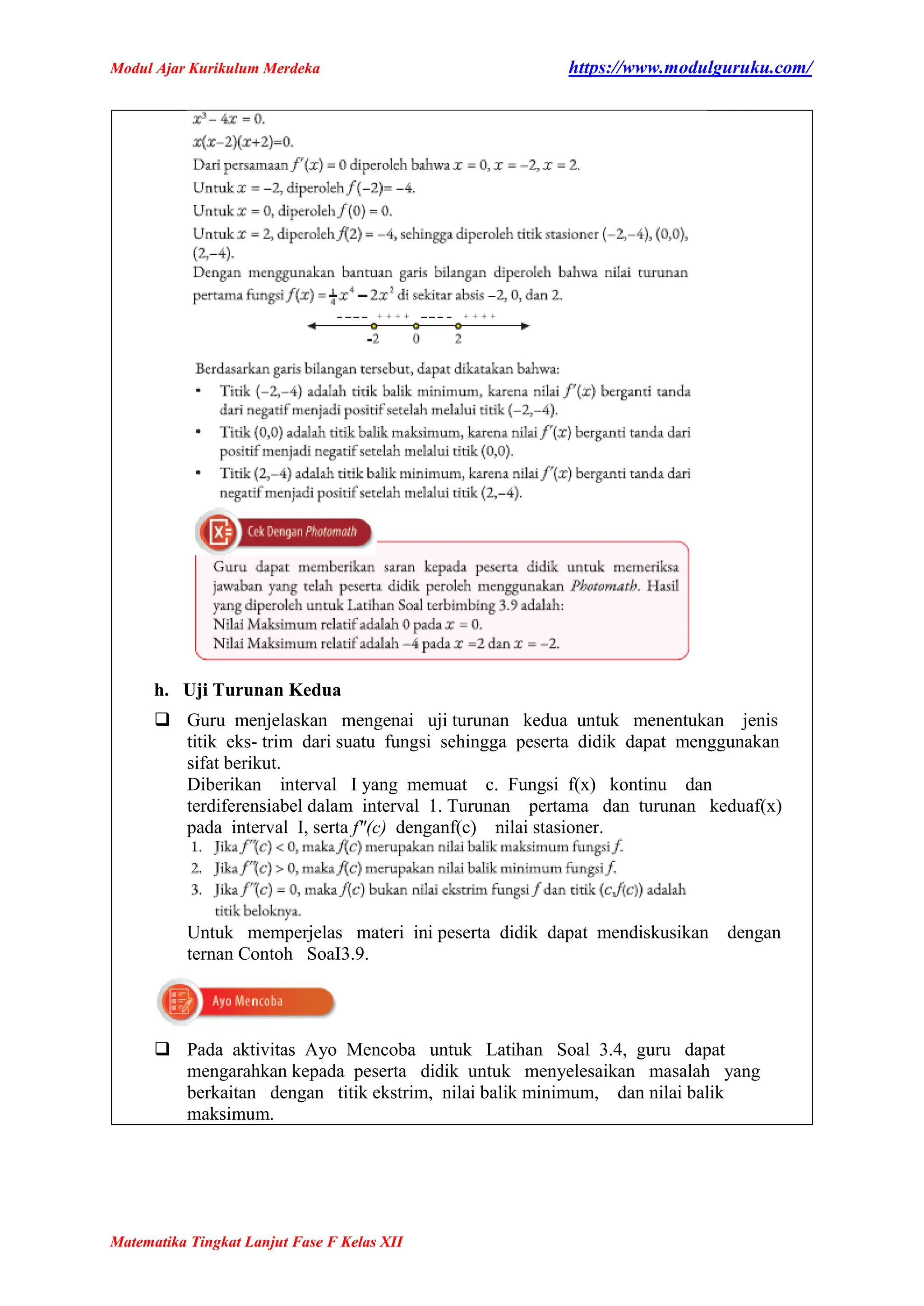 Modul Ajar Matematika Tingkat Lanjut Kelas 12 Fase F Kurikulum Merdeka | PDF