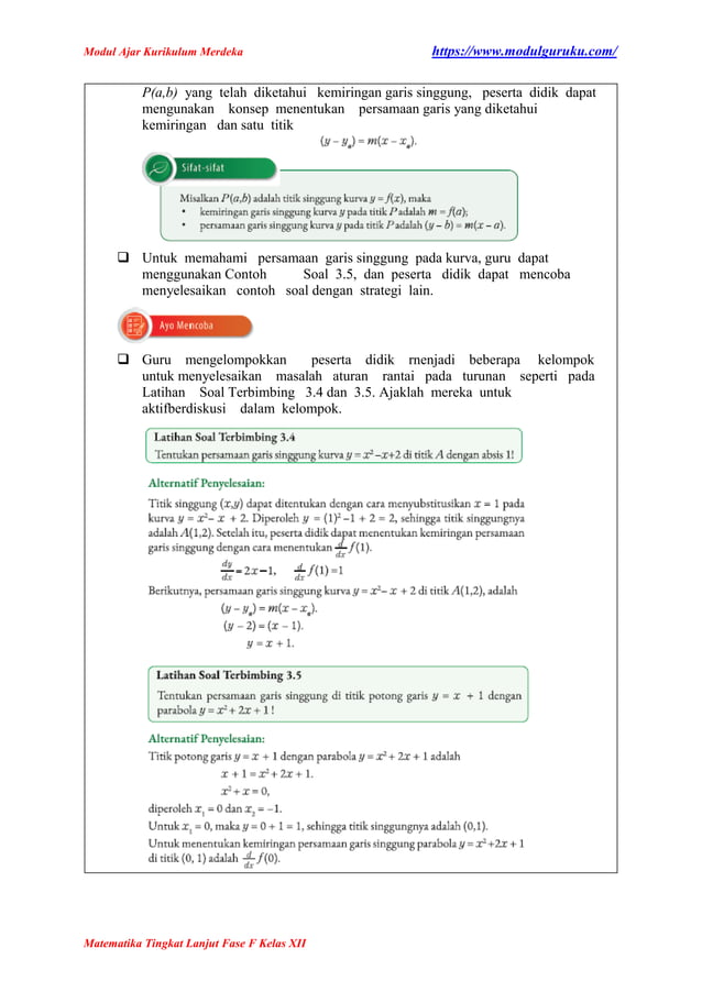 Modul Ajar Matematika Tingkat Lanjut Kelas 12 Fase F Kurikulum Merdeka | PDF