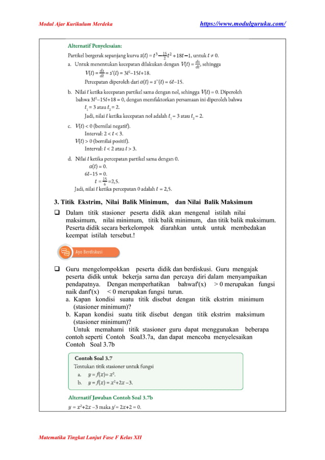 Modul Ajar Matematika Tingkat Lanjut Kelas 12 Fase F Kurikulum Merdeka | PDF