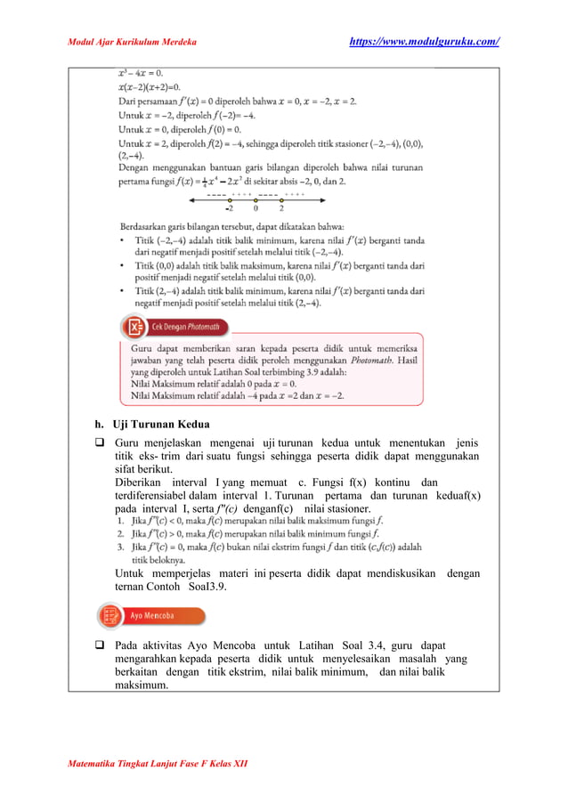 Modul Ajar Matematika Tingkat Lanjut Kelas 12 Fase F Kurikulum Merdeka | PDF