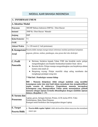 Modul Ajar MGMP BAHASA INDONESIA.docx