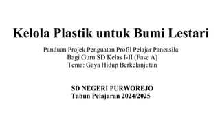 Modul Ajar Modul projek - Gaya Hidup Berkelanjutan - Kelola Plastik ...