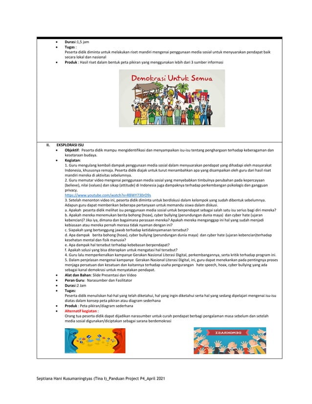 Modul Ajar Modul projek - Suara Demokrasi - Mari Berdemokrasi dengan ...