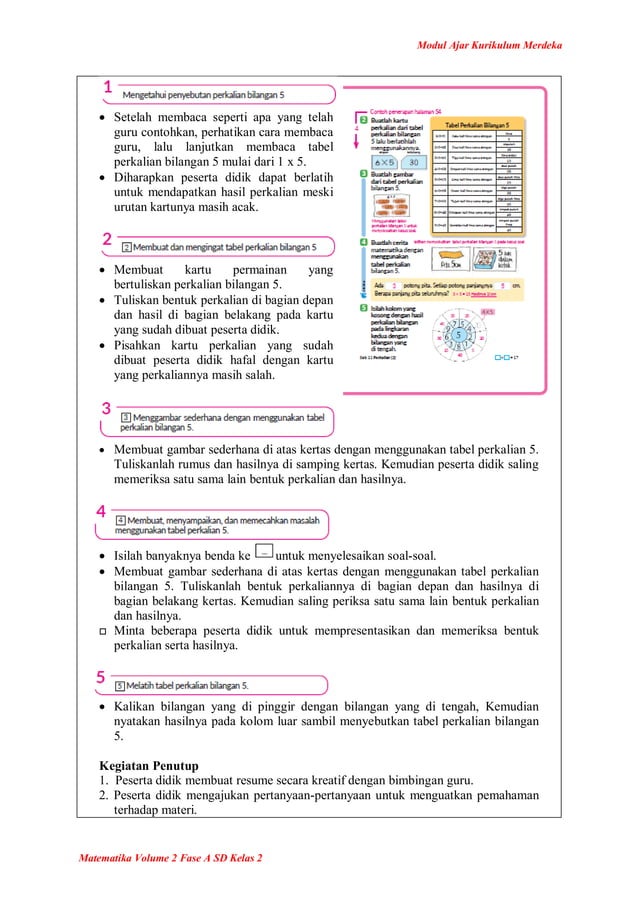 Modul Ajar MTK Kelas 2 blalkalalalalalala | PDF