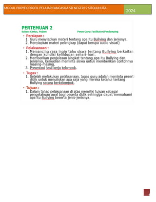 Modul ajar P5 kurikulum merdeka tahun ajaran | DOCX