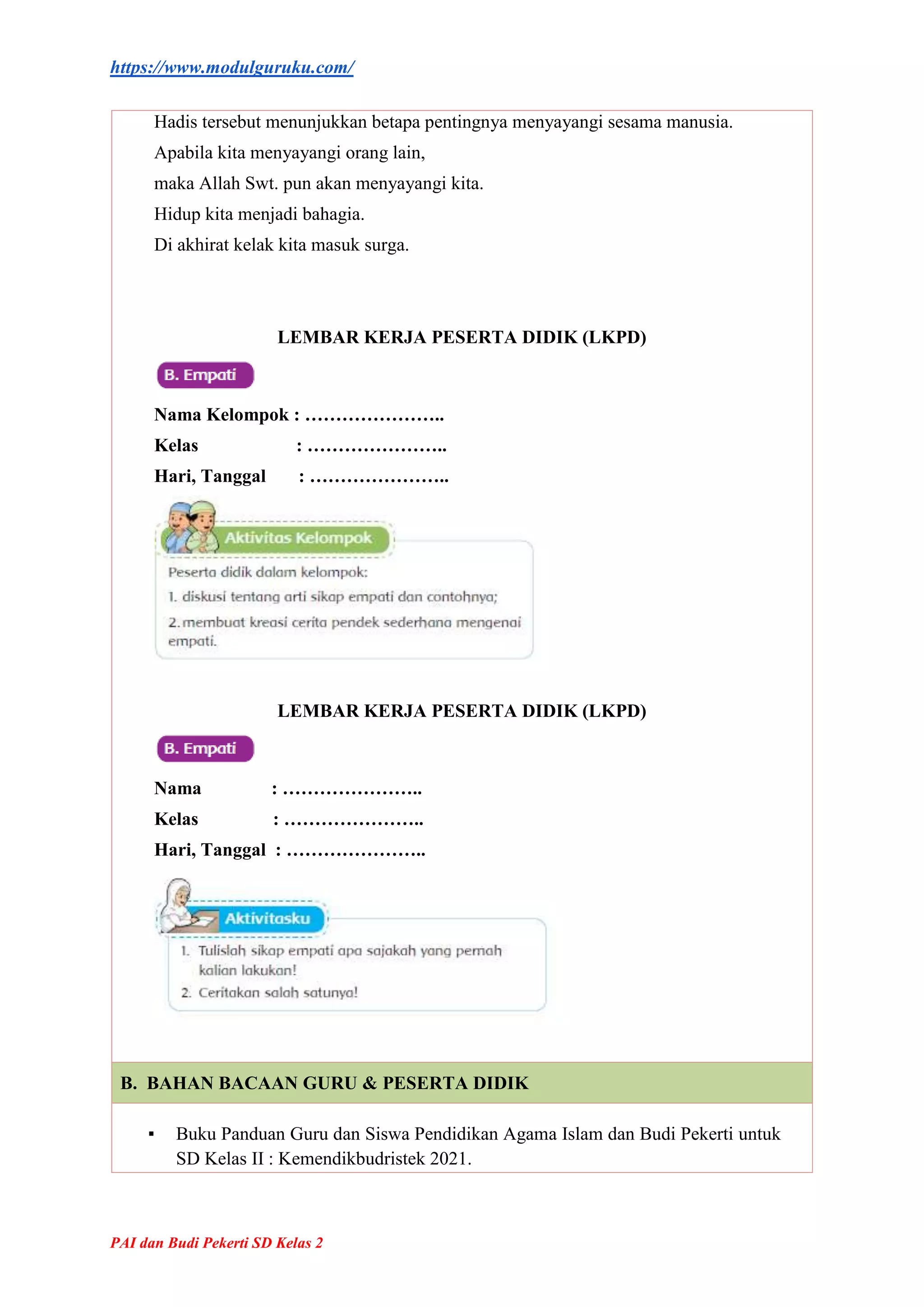 MODUL AJAR PAI DAN BUDI PEKERTI KELAS 2 BAB 3 KURIKULUM MERDEKA.docx