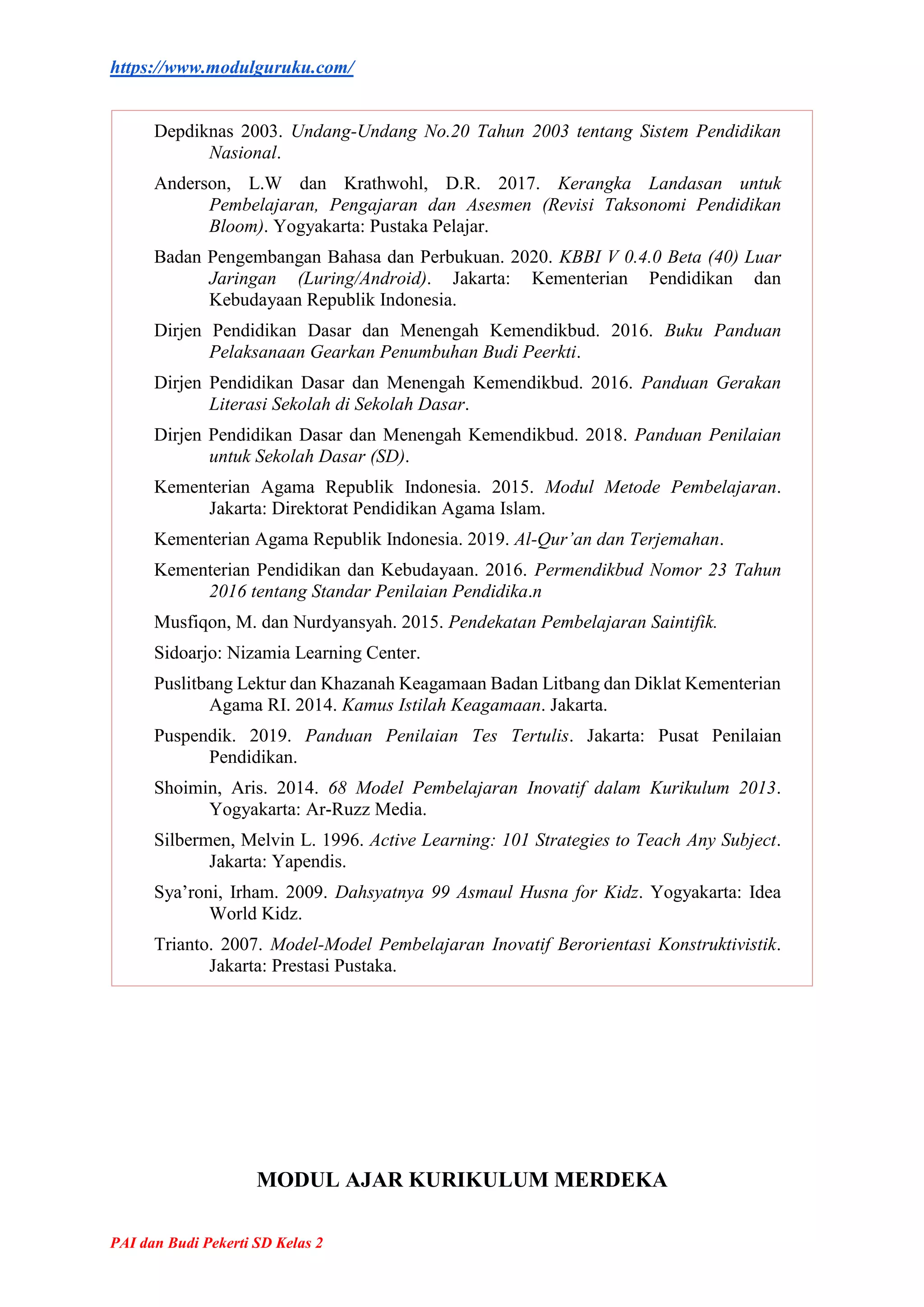 MODUL AJAR PAI DAN BUDI PEKERTI KELAS 2 BAB 3 KURIKULUM MERDEKA.docx