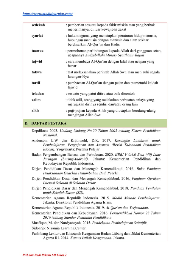 MODUL AJAR PAI DAN BUDI PEKERTI KELAS 2 BAB 3 KURIKULUM MERDEKA.docx