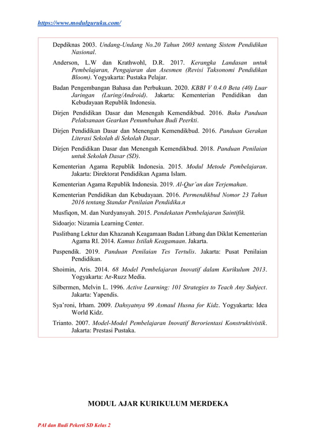 MODUL AJAR PAI DAN BUDI PEKERTI KELAS 2 BAB 3 KURIKULUM MERDEKA.docx