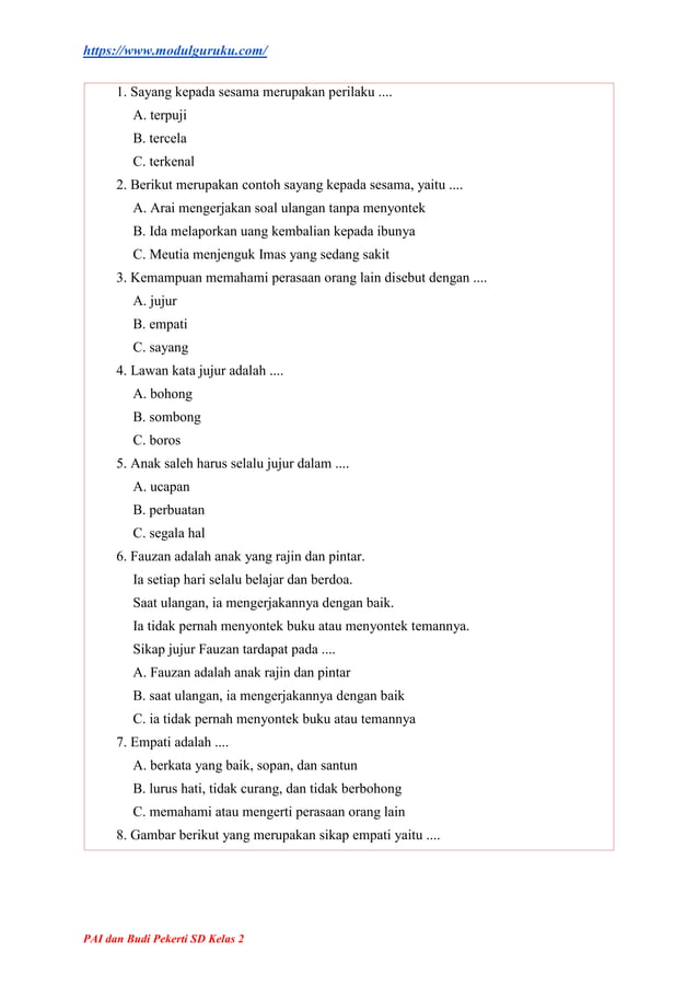 MODUL AJAR PAI DAN BUDI PEKERTI KELAS 2 BAB 3 KURIKULUM MERDEKA.docx