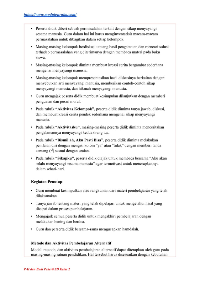 MODUL AJAR PAI DAN BUDI PEKERTI KELAS 2 BAB 3 KURIKULUM MERDEKA.docx