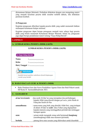 Modul Ajar PAI dan Budi Pekerti Kelas 2 Fase A Kurikulum Merdeka | PDF
