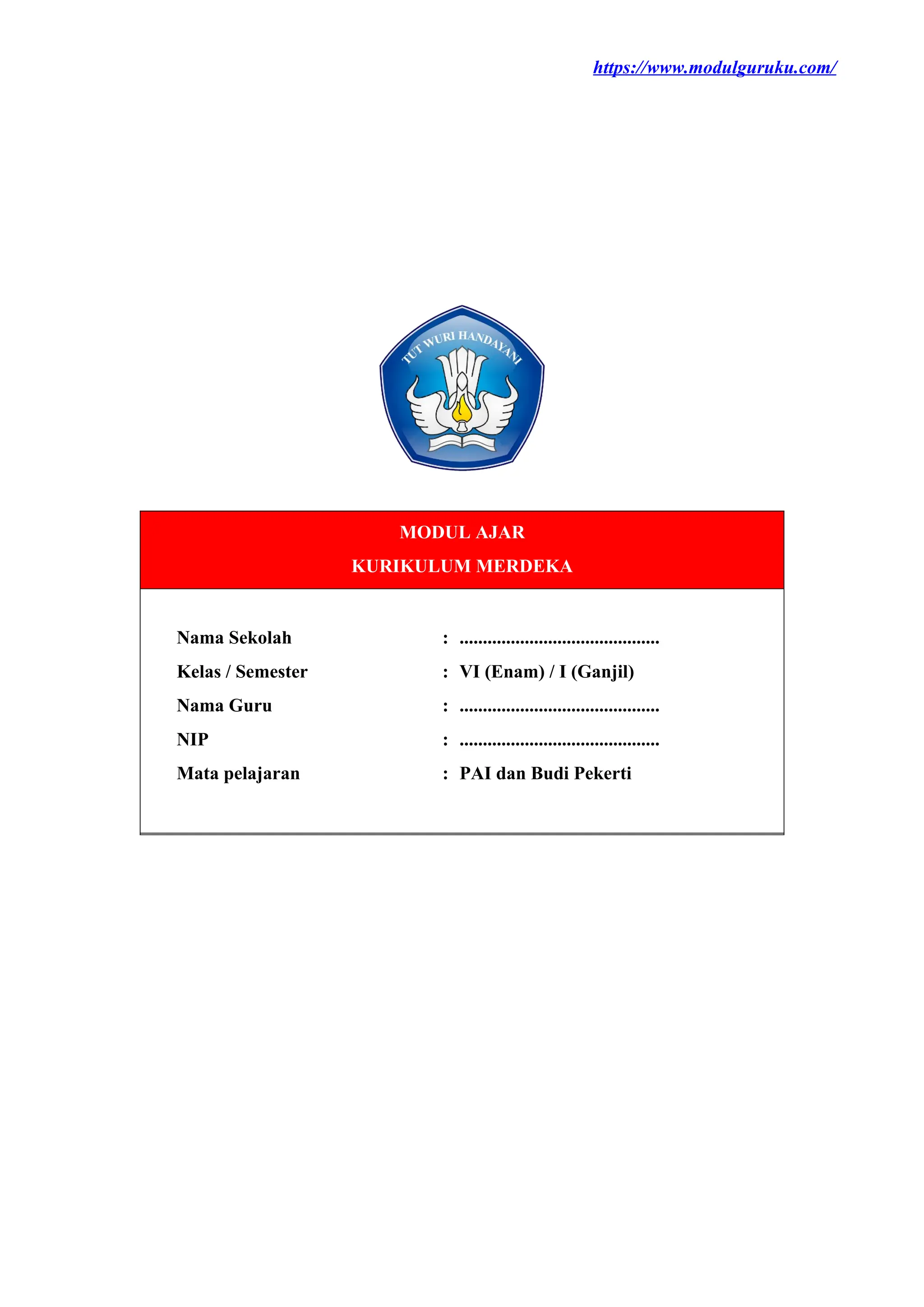 Modul Ajar PAI dan Budi Pekerti Kelas 6 Bab 1 [modulguruku.com].docx